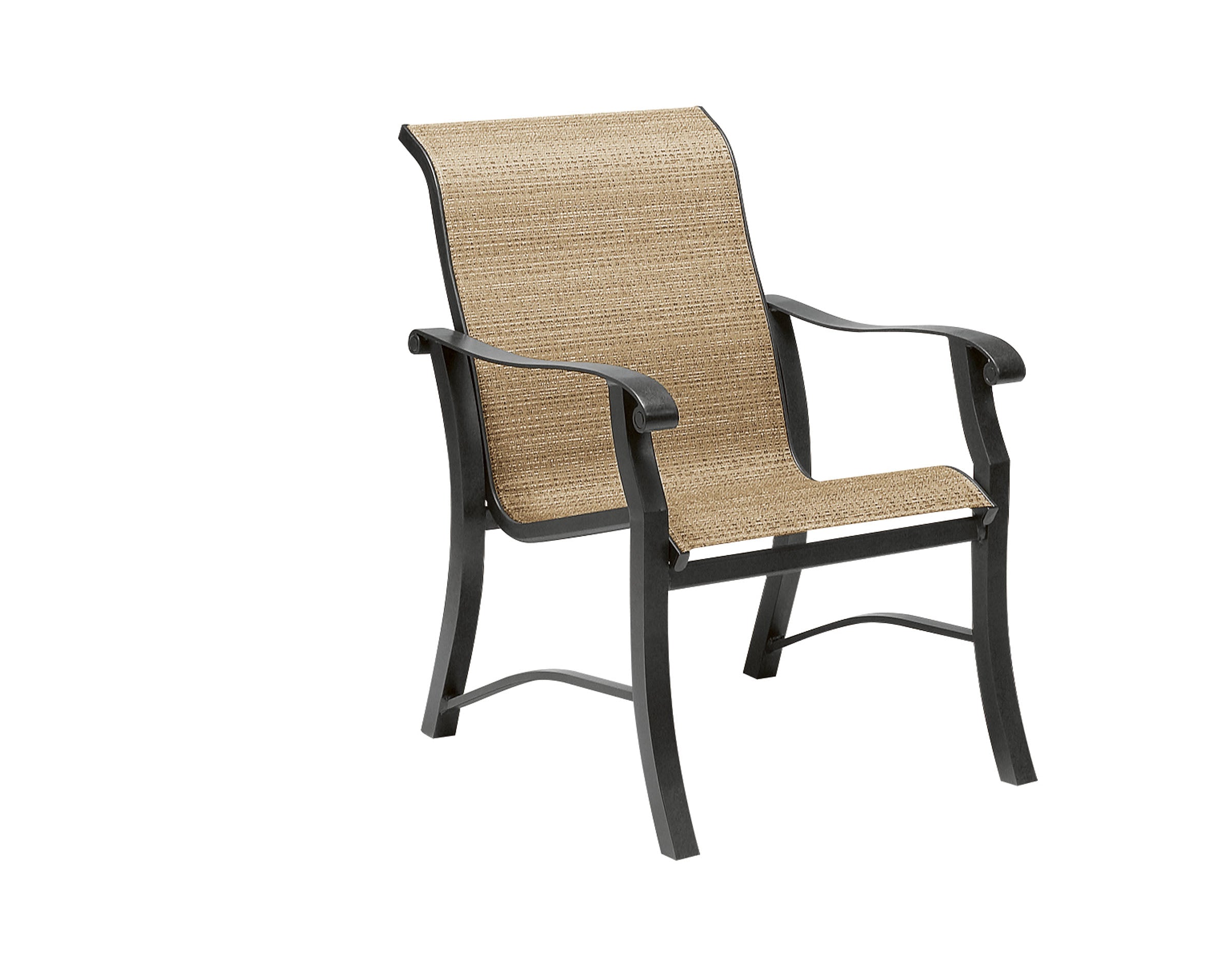 Woodard Cortland Sling Dining Arm Chair – Pangaea Patio