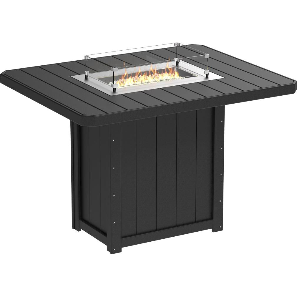 LuxCraft Lumin Fire Table 62" Rectangular - Bar Height – Pangaea Patio