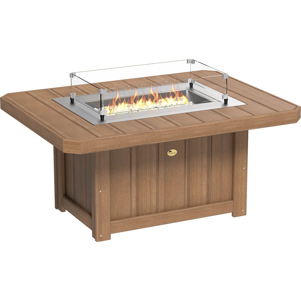 LuxCraft Lumin Fire Pit 51" Rectangular – Pangaea Patio