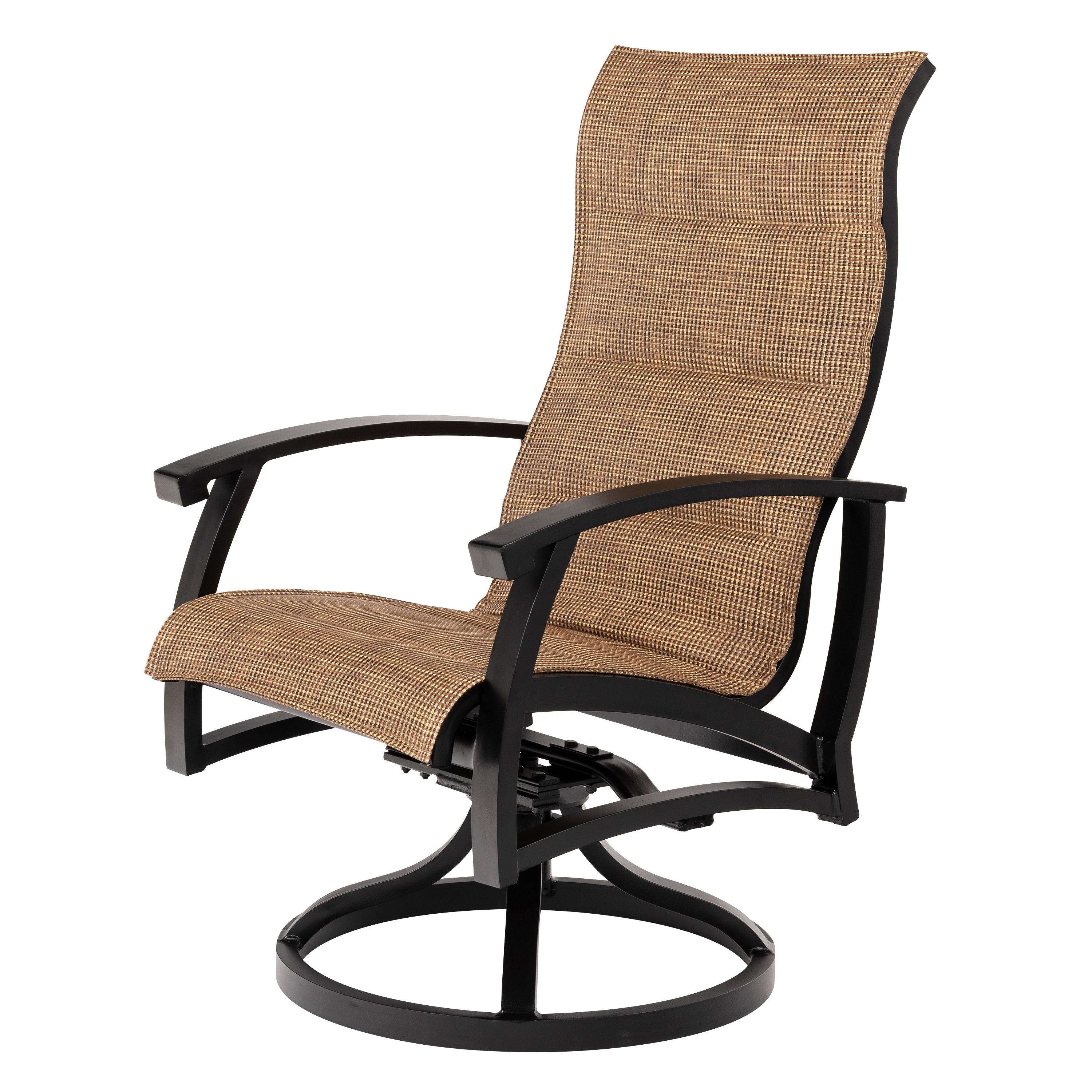 Mallin Georgetown Padded Sling Swivel Rocking Dining Arm Chair