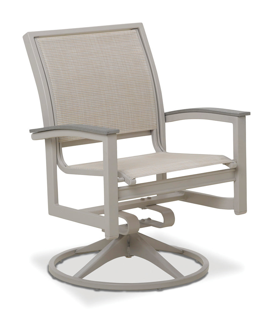 Telescope Casual Bazza Sling Swivel Rocker Dining Chair – Pangaea Patio