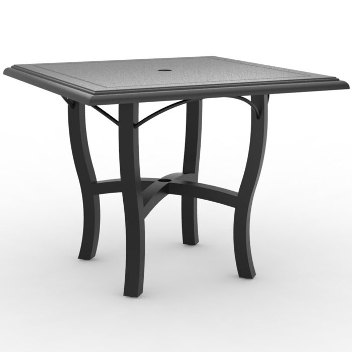 Woodard 36" Solid Cast Carson Square Dining Umbrella Table – Pangaea Patio